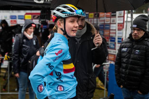 Belgian Lore De Schepper pictured after the women s junior race at the ...