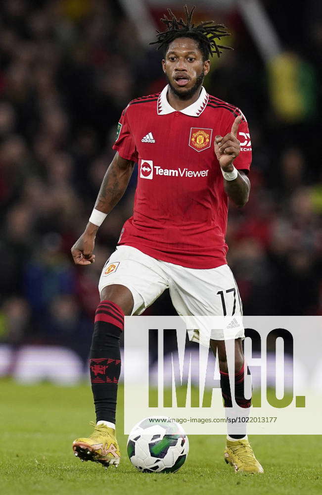Manchester, England, 10th January 2023. Fred of Manchester United, ManU ...