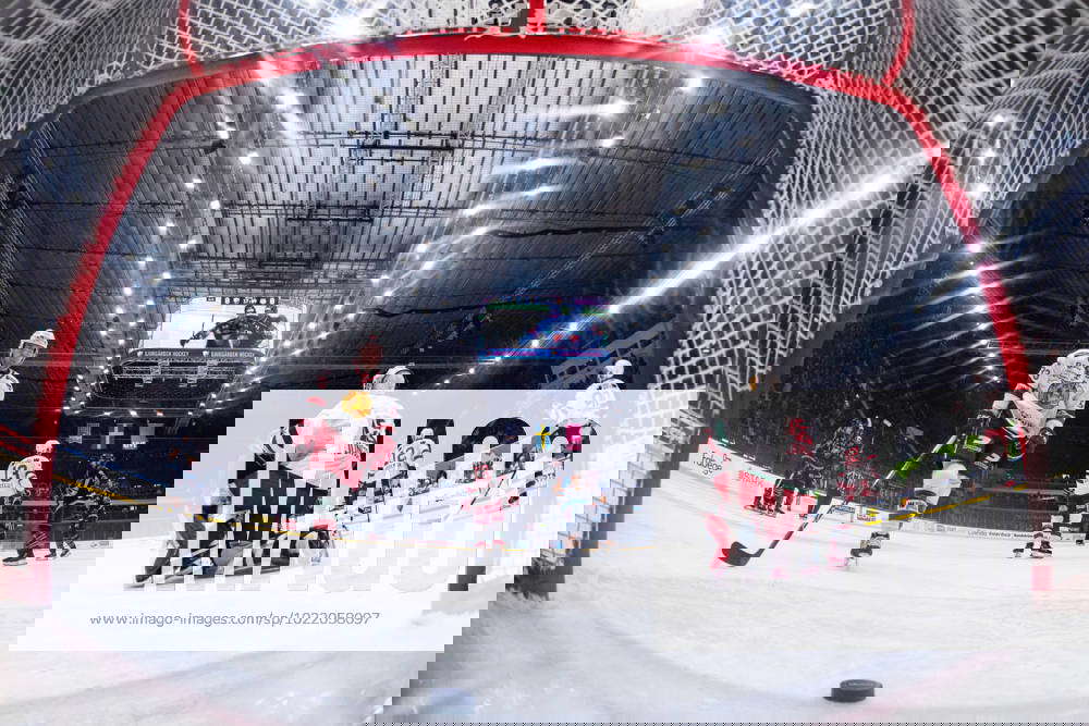 230111 Moras Olle Strandell and goalkeeper Andreas Ljunggren depress ...