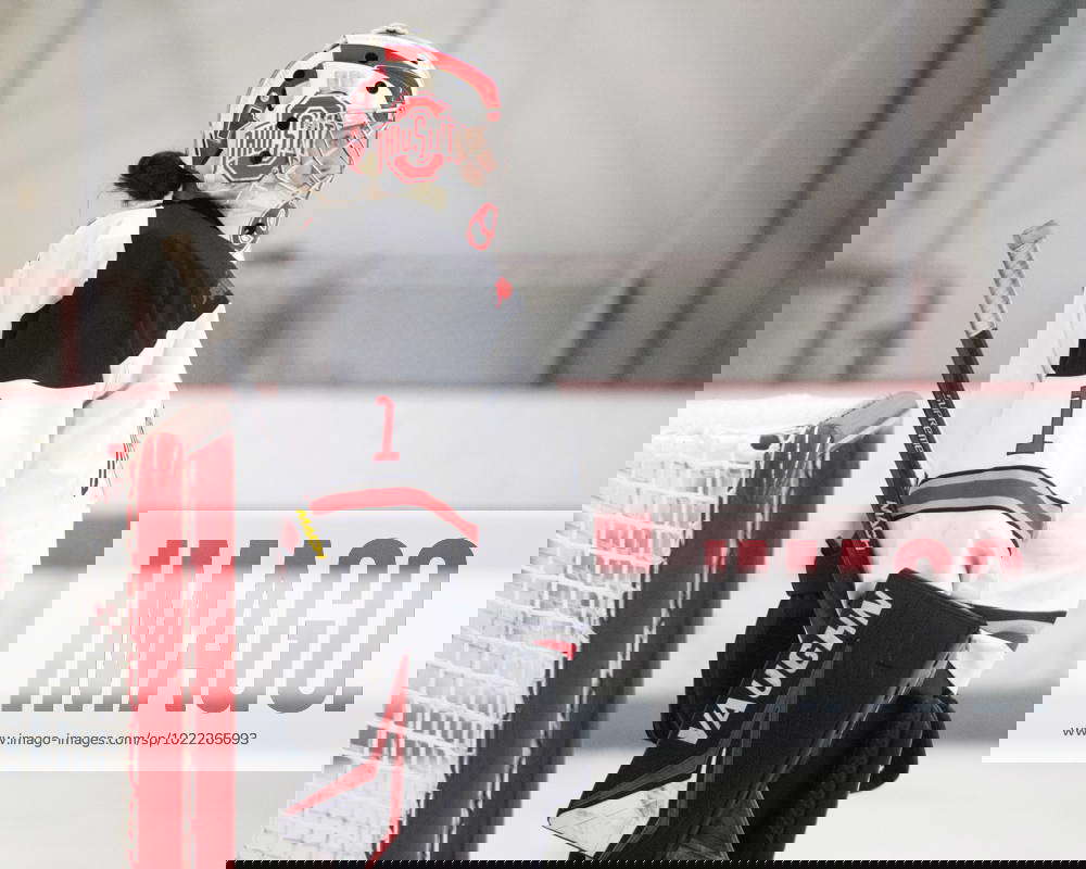 January 13, 2022: Ohio State Buckeyes goaltender Raygan Kirk (1) during ...