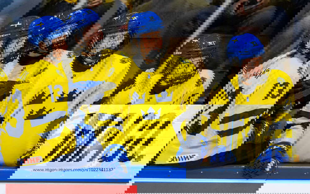 230115 Tilde Utbult and Emma Rehn of Sweden during the 2023 IIHF U18 ...