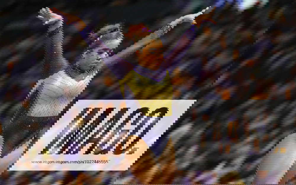 January 16, 2023: LSU s Kai Rivers competes on the balance beam during ...