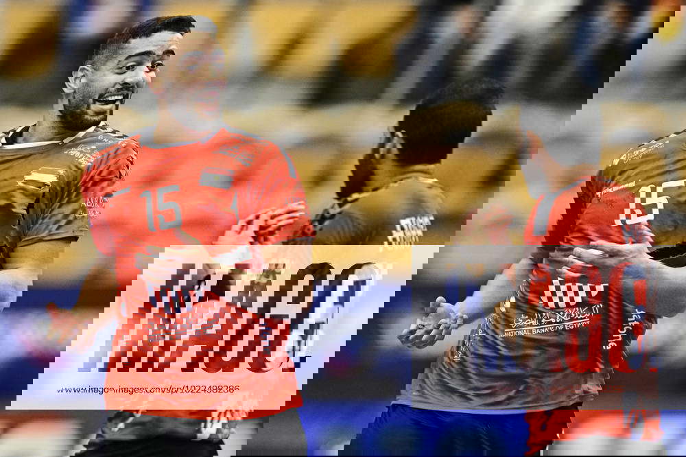 JÖNKÖPING 20230117 Egypts Ahmed Mohamed Hesham and teammate Akram Saad ...