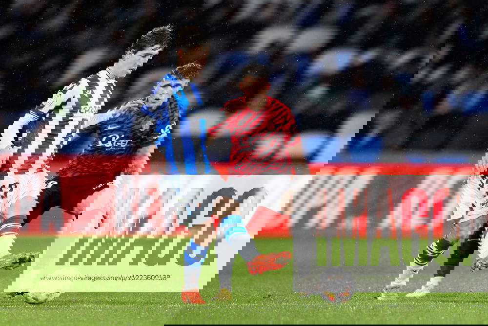 January 17, 2023, SAN SEBASTIAN, MADRID, SPAIN: Aihen Munoz of Real ...