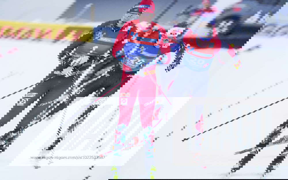 NM skiing 2023 Gjovik 20230119 Erik Valnes t v and Matz William Jenssen ...