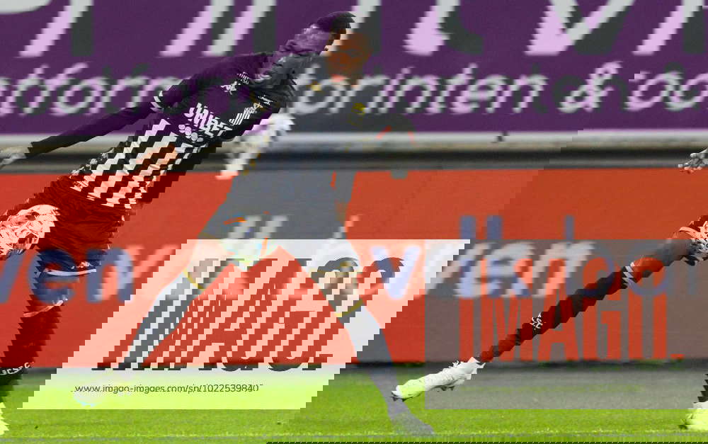 Charleroi s Ken Nkuba Tshiend pictured in action during a soccer match ...