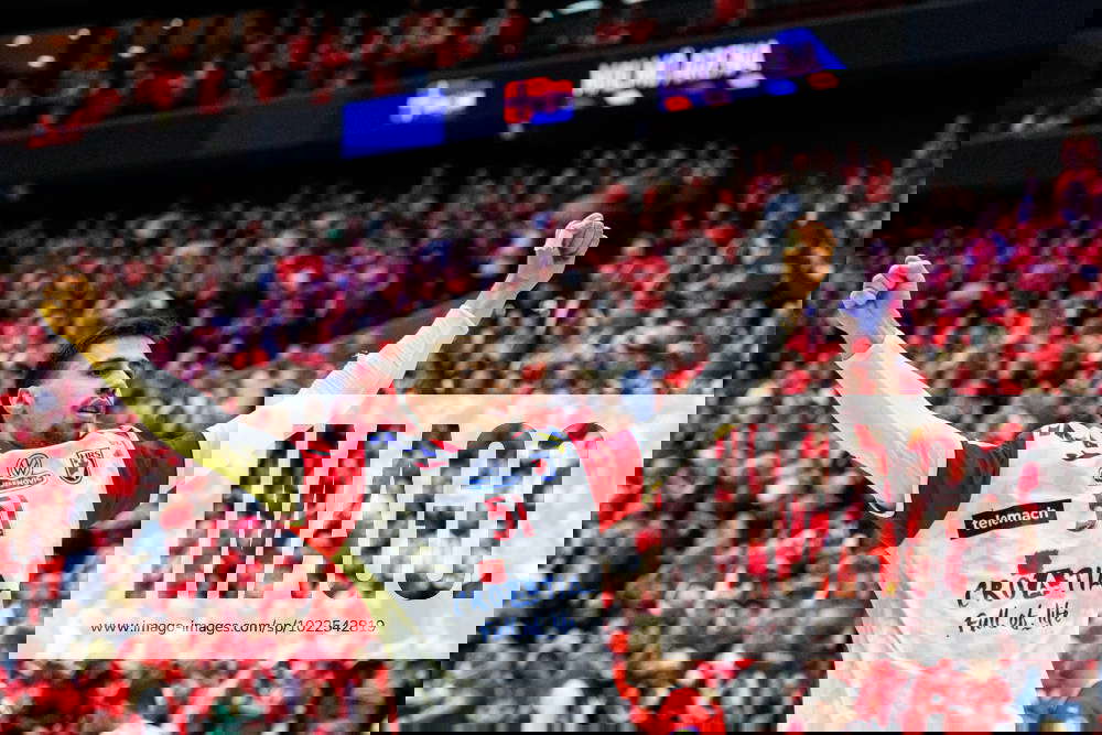 230119 Ivan Martinovic of Croatia celebrates during the 2023 IHF World ...