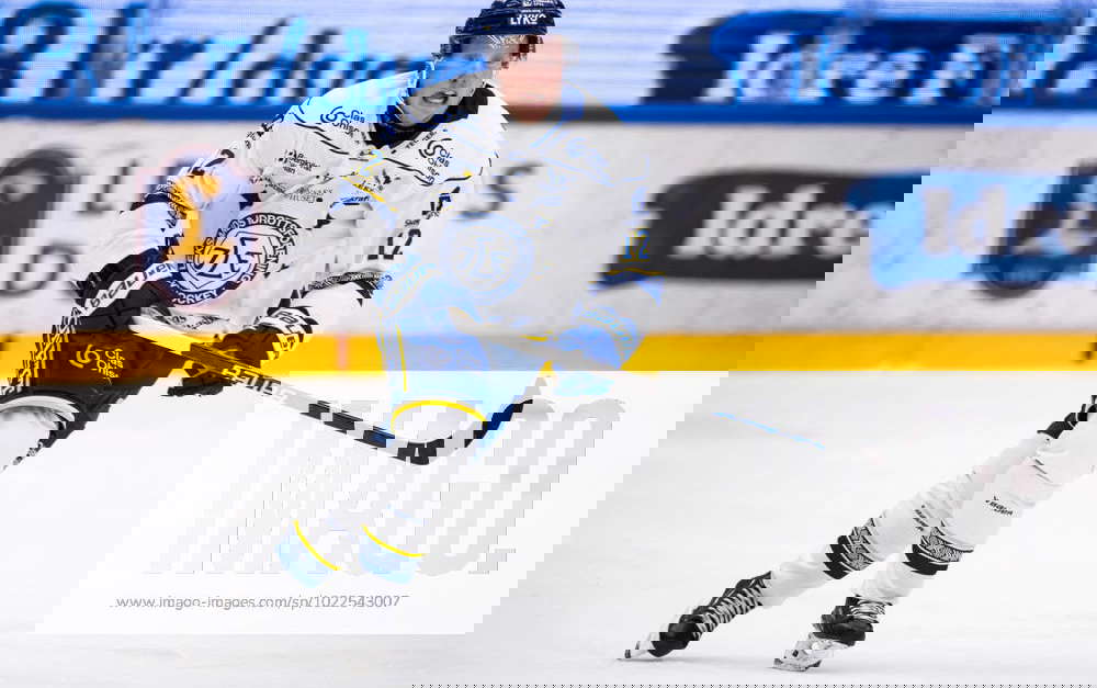 230119 Leksands Kalle Östman during the ice hockey match in the SHL ...