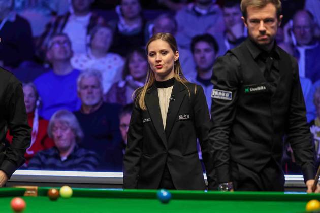 Snooker World Grand Prix Match Referee Proletina Velichkova during the ...