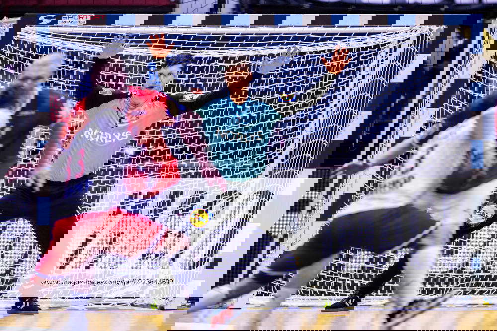 230119 Goalkeeper Niklas Jacobsen Landin of Denmark during the 2023 IHF World Mens Handball