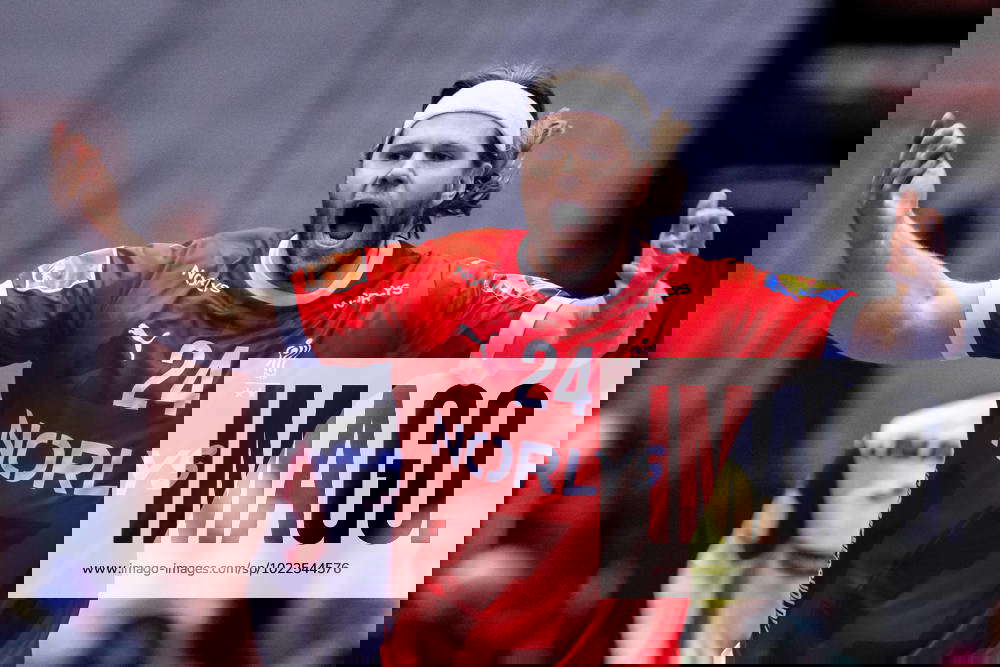 230119 Mikkel Hansen of Denmark celebrates during the 2023 IHF World ...