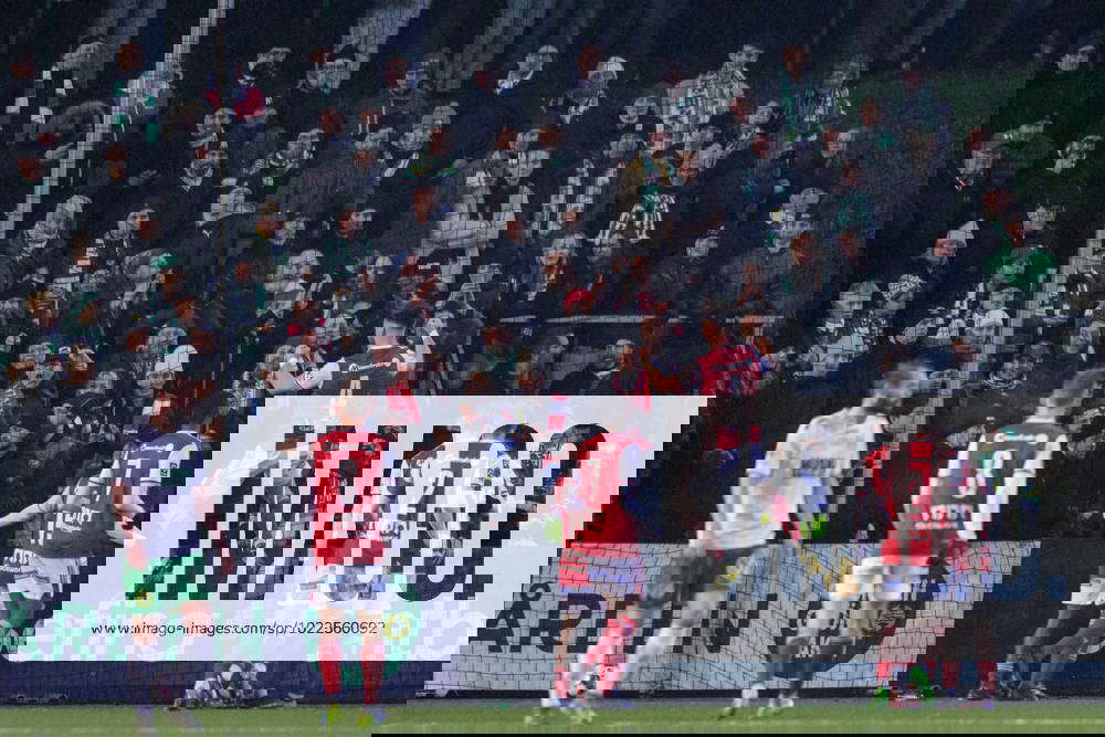 230120 Sandvikens players celebrate during a football training match ...