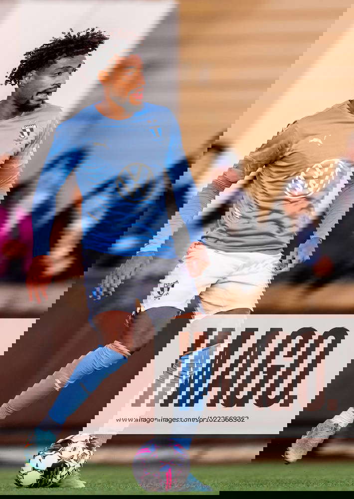 230120 Malmö FFs Joseph Ceesay during the football training match ...