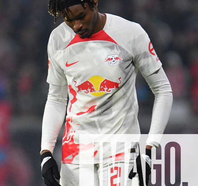 Mohamed Simakan (RB Leipzig). RB Leipzig vs. FC Bayern Muenchen ...