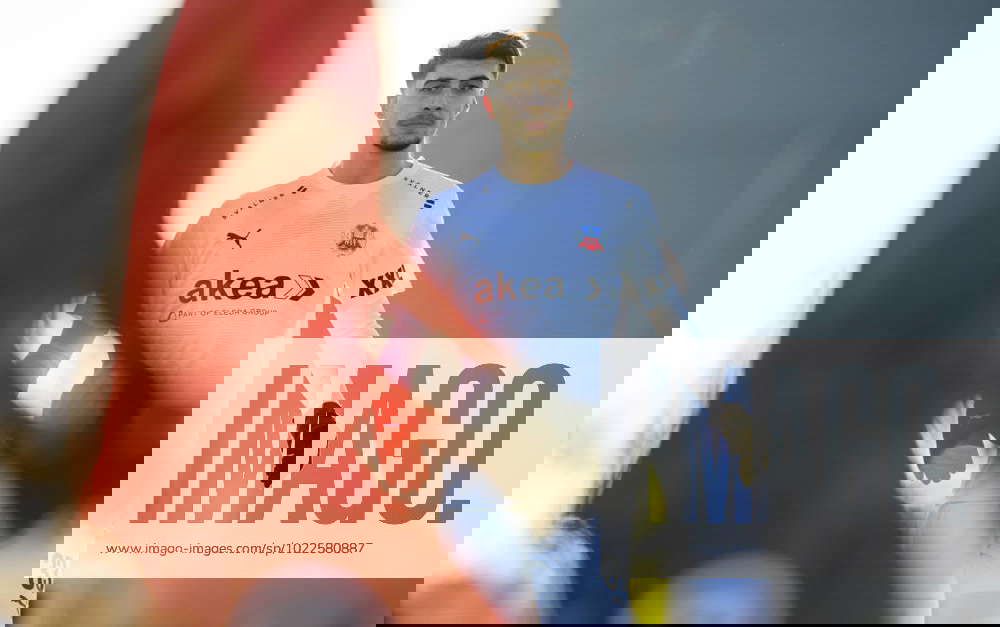 230121 Amar Muhsin during the football training match between Ängelholm ...