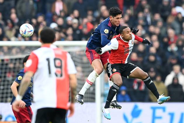 ROTTERDAM LR Edson Alvarez of Ajax, Igor Paixao of Feyenoord, Sebastian ...