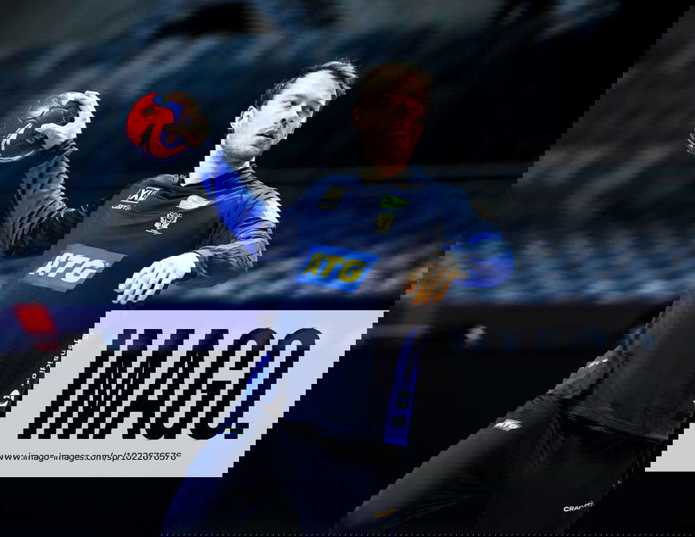 STOCKHOLM 20230123 Felix Claar da handball national team trains before ...