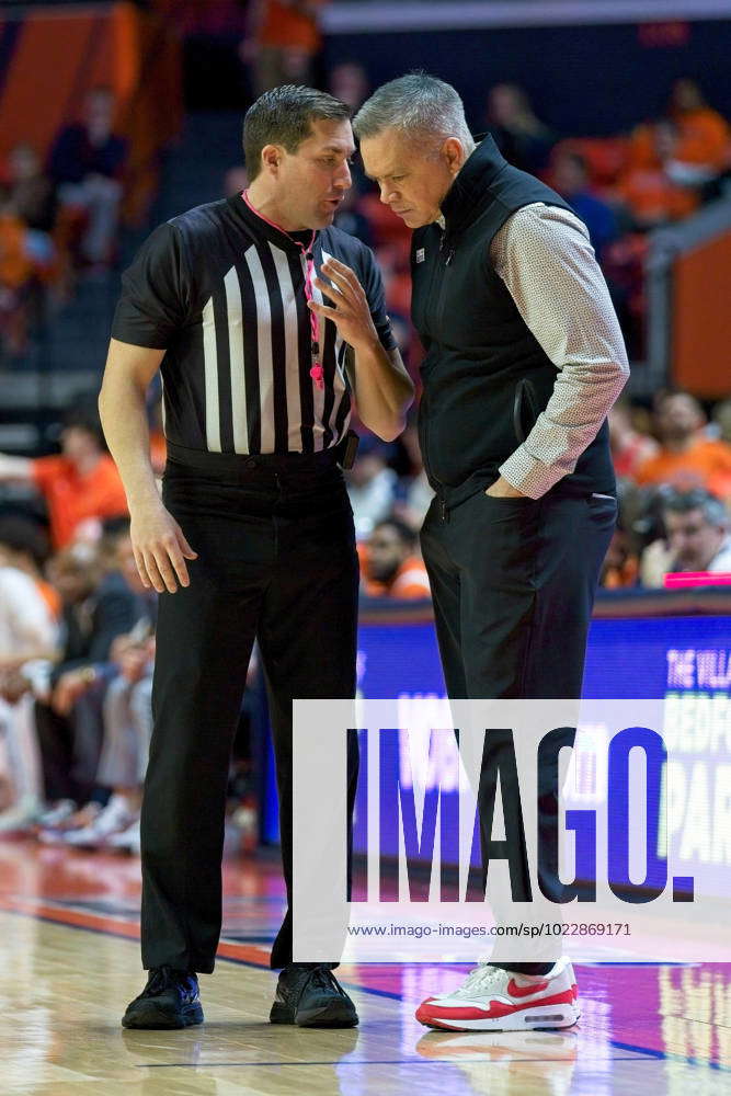 January 24, 2023, Champaign, Illinois, USA: Referee KELLY PFEIFER ...