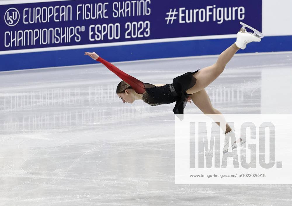 Lea Serna of France performs during women s short program at the ISU European Figure skating
