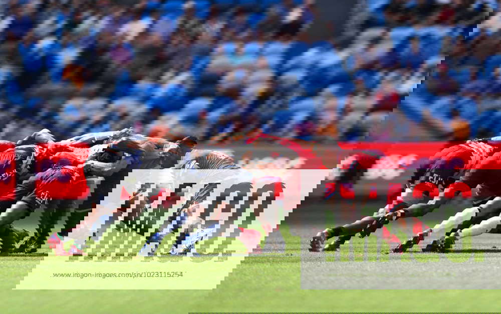 RUGBY SYDNEY SEVENS, A scrum fed by John Ika of Tonga during the HSBC ...