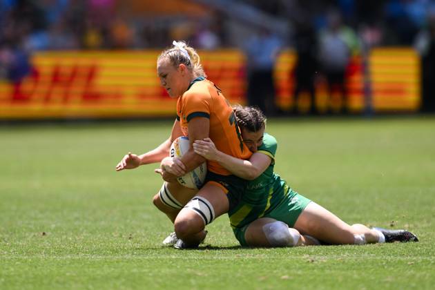RUGBY SYDNEY SEVENS, Maddison Levi of Australia runs the ball during ...