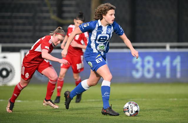 AA GENT VS STANDARD Fleur Van Daele (16) of Gent and Zoe Van Eynde (14 ...