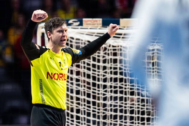 goalkeeper Niklas Jacobsen Landin of Denmark during the 2023 IHF World ...