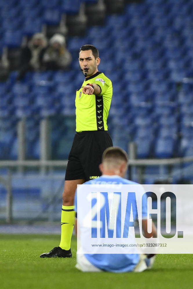 Referee Andrea Colombo during the 20th day of the Serie A Championship ...