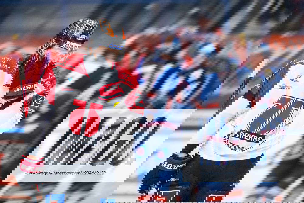 230131 Örebros Milton Oscarson depresses after 1 0 during the ice hockey match in the SHL between