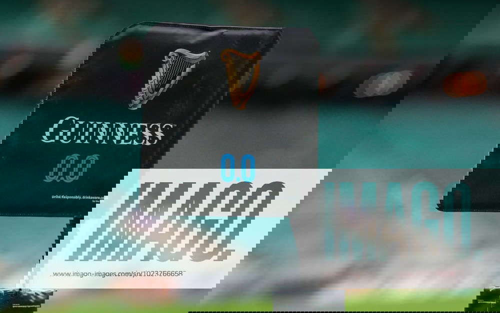 2023 Guinness 6 Nations England v Scotland Guinness branded corner flag ...