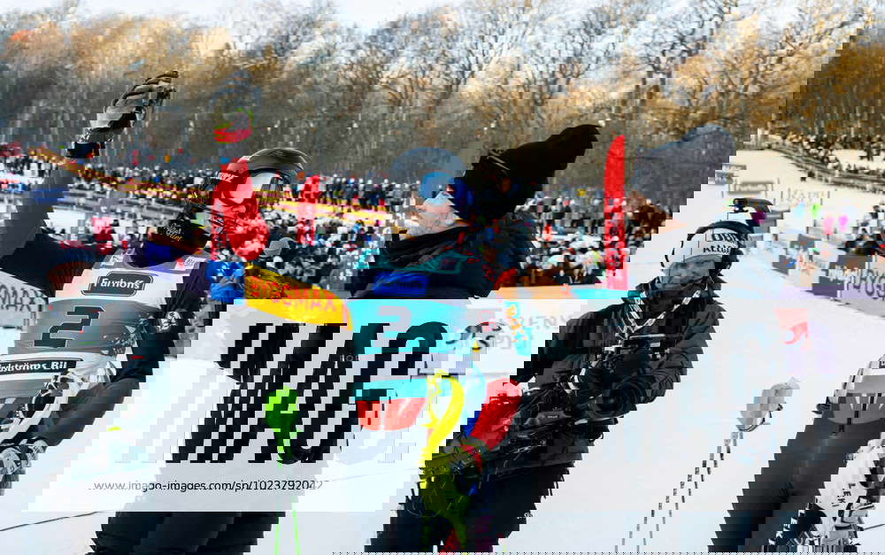 230204 Alfred Olsson, Vemdalens IF, celebrates after competing in the ...