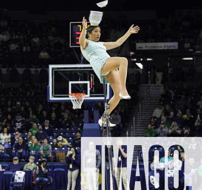 February 04, 2023: The Red Panda Acrobat performs during halftime of ...