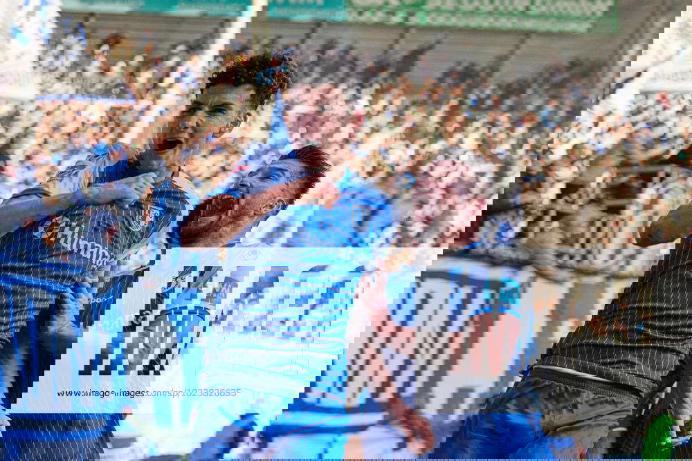 Daniel Elfadli FCM, 6 li cheers after his goal to 1 1 with Kai Bruenker ...