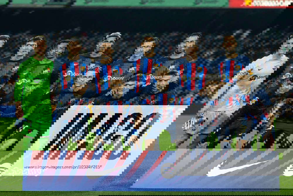 February 5, 2023, Barcelona, Spain: FC Barcelona, Barca line up pose ...