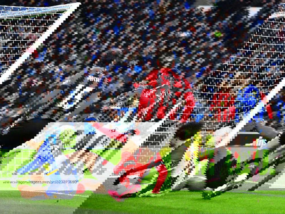 Neto Goalkeeper of Bournemouth FC makes a comfortable catch in front of ...