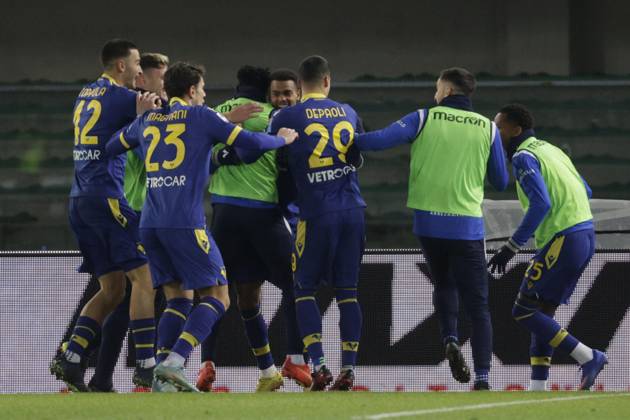 VERONA: Hellas Verona s Cyril Ngonge jubilates after scoring the goal 1 ...
