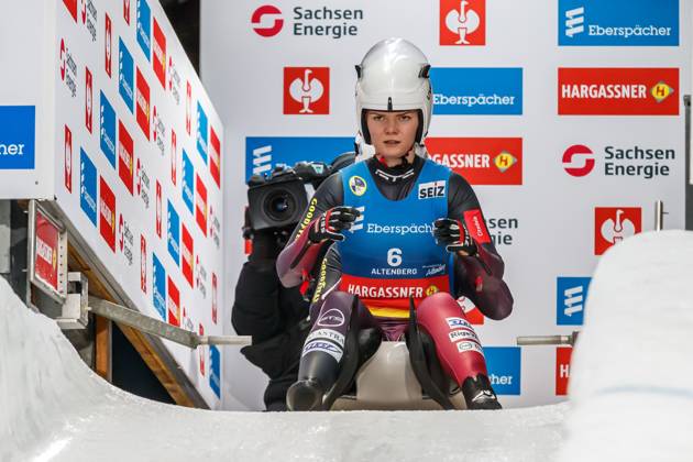 Anda Upite with Sanija Ozolina LAT, Latvia , 1 30 2022, Winterberg ...