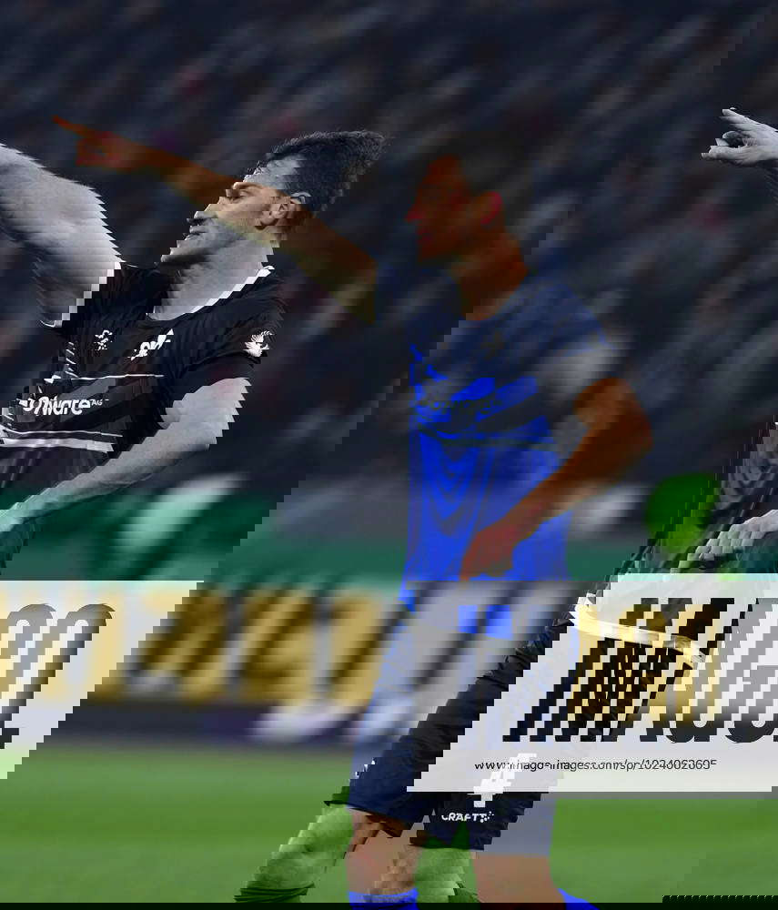 Christoph Zimmermann takes photos at the soccer DFB Pokal match ...