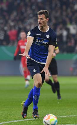 Christoph Zimmermann takes photos at the soccer DFB Pokal match ...