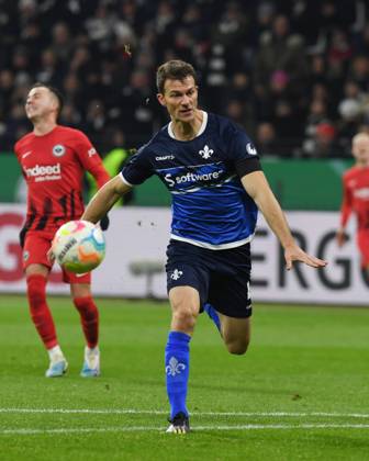 Christoph Zimmermann takes photos at the soccer DFB Pokal match ...