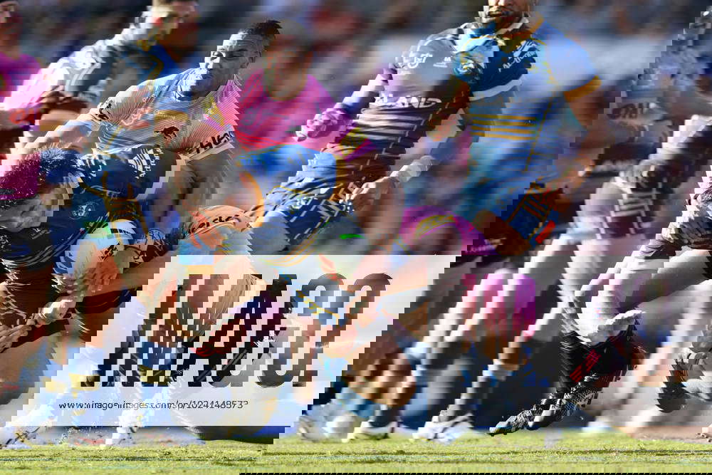 NRL CHALLENGE PANTHERS EELS, Wiremu Greig of the Eels is tackled during ...