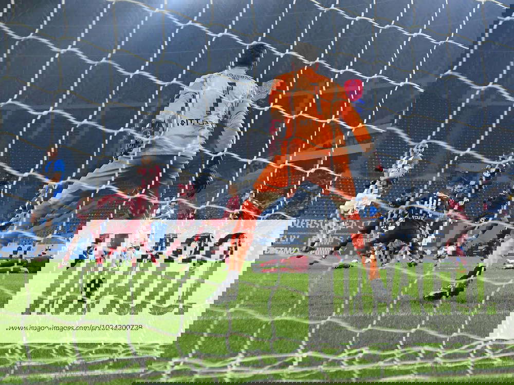 Andrei Virgil Ivan scores a goal from a free kick in the football match ...