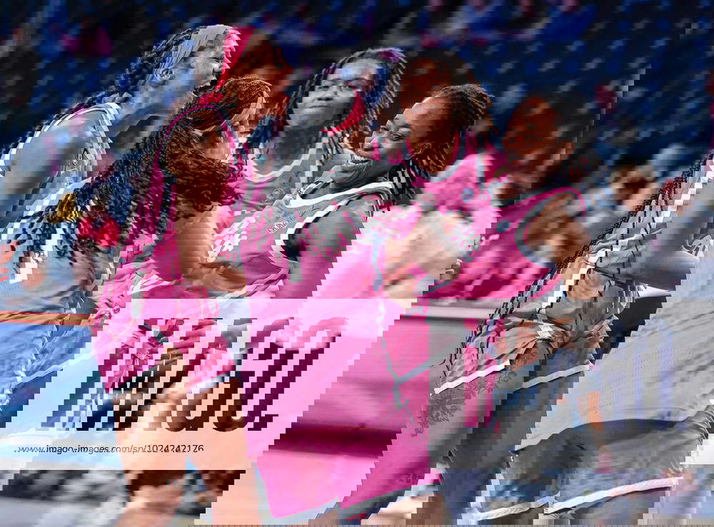 February 12, 2023: Pitt s Channise Lewis (10) is congratulated by ...