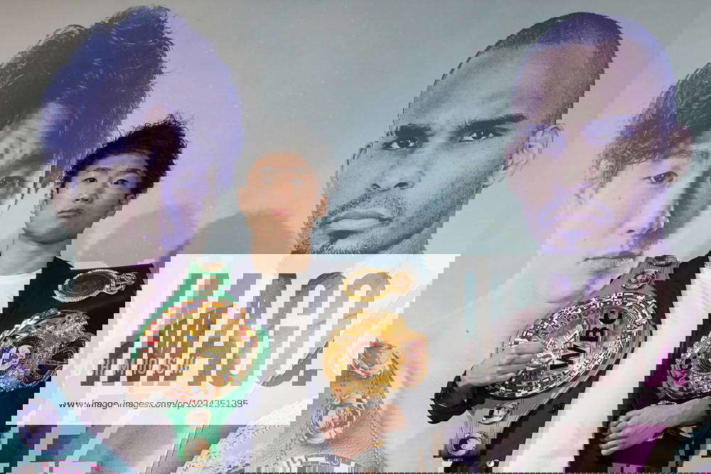 Japanese boxer Teraji Kenshiro Teraji poses with his WBA and WBC light ...