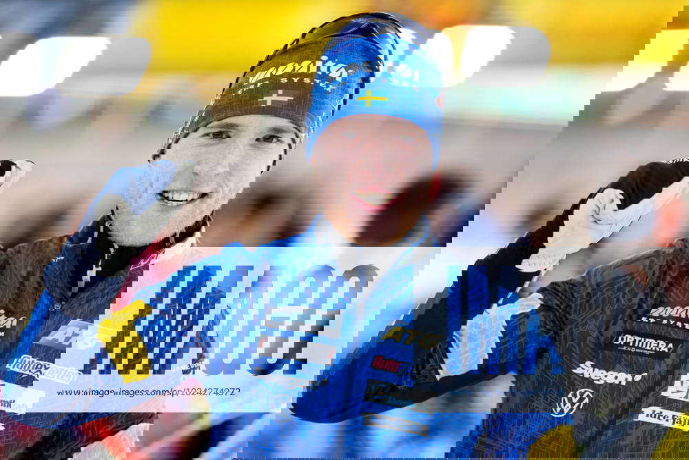 230214 Sebastian Samuelsson of Sweden celebrates after competing in ...