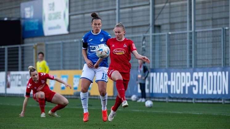 Nicole Billa TSG 1899 Hoffenheim in duel with Lisa Karl SC Freiburg ...