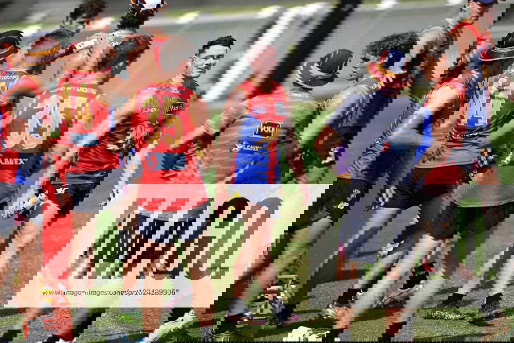 AFL LIONS TRAINING, Lachie Neale (centre) is seen with team mates ...