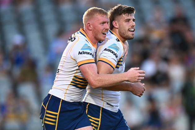 NRL CHALLENGE KNIGHTS EELS, Jack Murchie of the Eels celebrates with ...