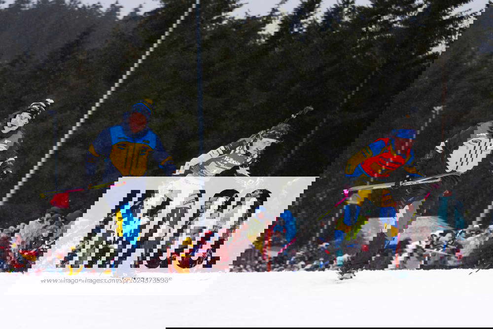 230218 Head coach Johannes Lukas and Elvira Öberg of Sweden competes in ...