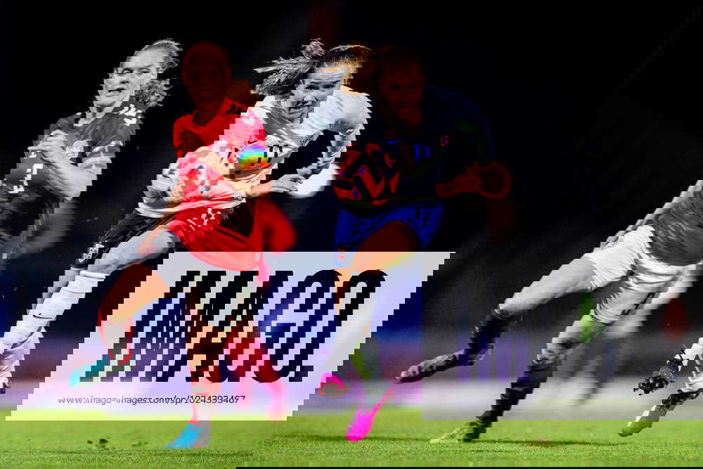 Stine Ballisager Pedersen of Denmark and Guro Reiten of Norway during ...